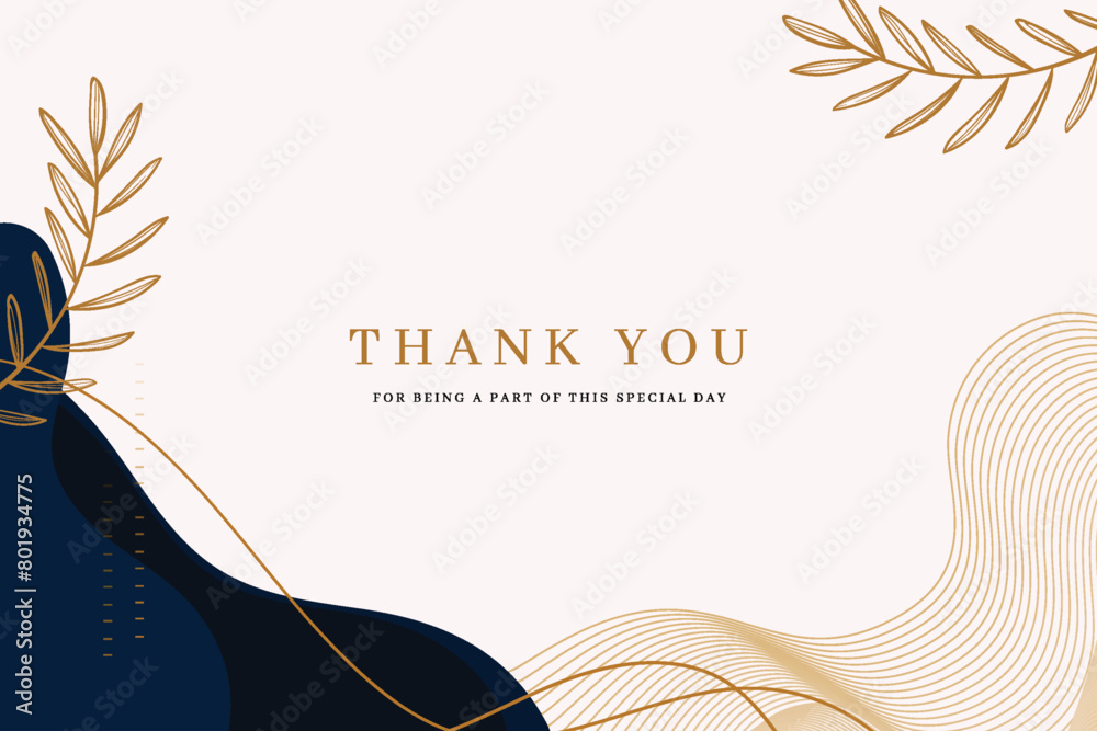 Thank you card template design. Stock Vector | Adobe Stock