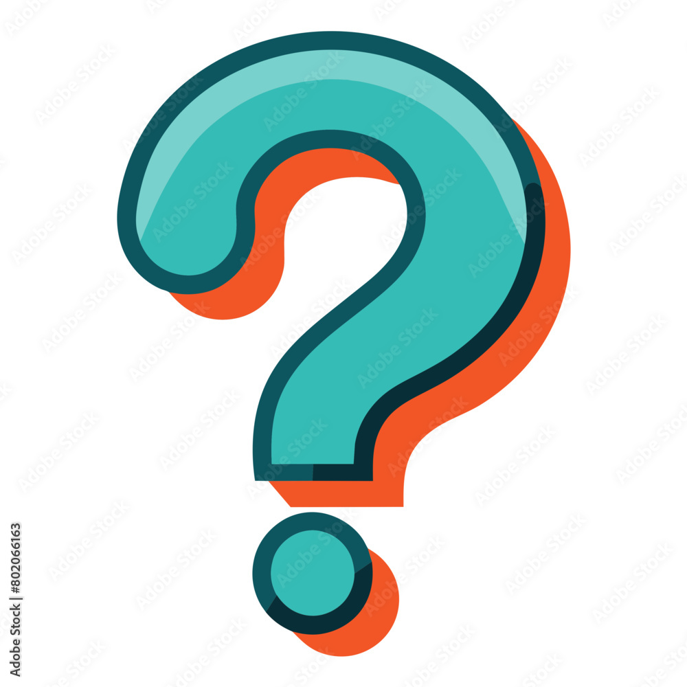 question mark, icon, vector illustration Stock Vector | Adobe Stock