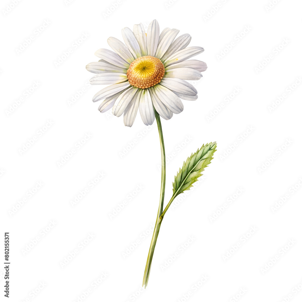 Watercolor Birth Month April Flower Daisy Clipart on transparent ...
