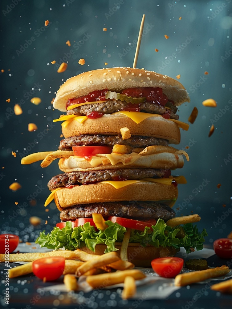 Fast foods high sodium content can contribute to water retention and ...