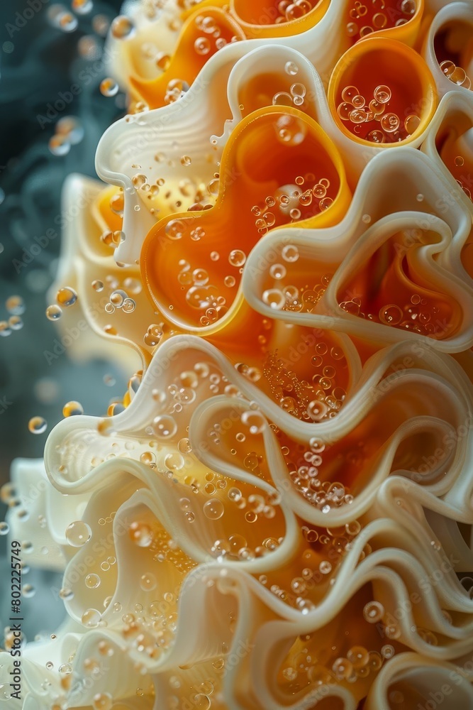 Zoom in on the intricate textures of 3D-printed gourmet creations ...