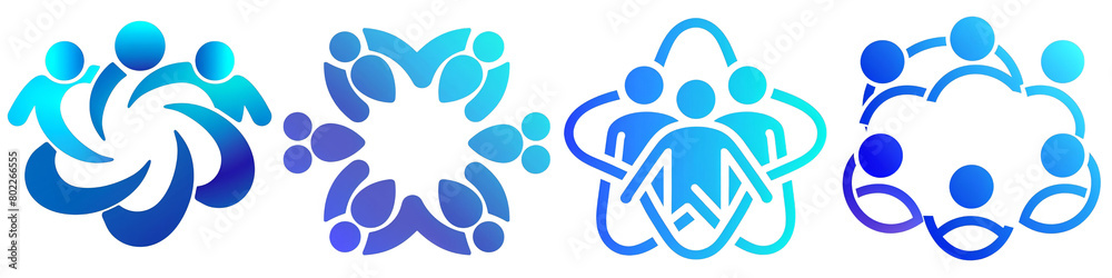 Team Collaboration clipart collection, symbol, logos, icons isolated on ...