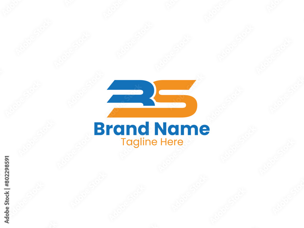 Initial letter BS logo, BS logo with gradient color, SB logo vector ...