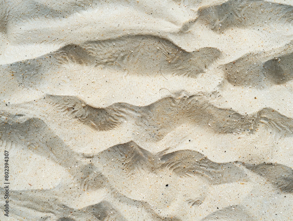 Artistic high-res photo of fine sand grains caught in a gentle breeze on a beach, capturing the ...