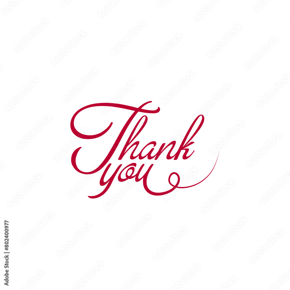 Handwritten Thank You Card with Calligraphy vector, icon, letter, text ...