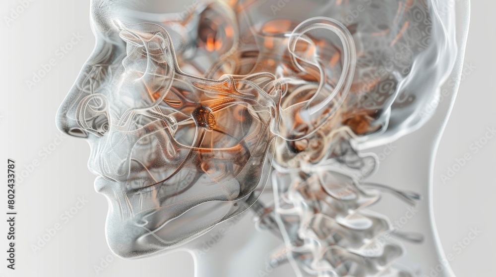 An insightful 3D rendering image depicting the balance system of the ...