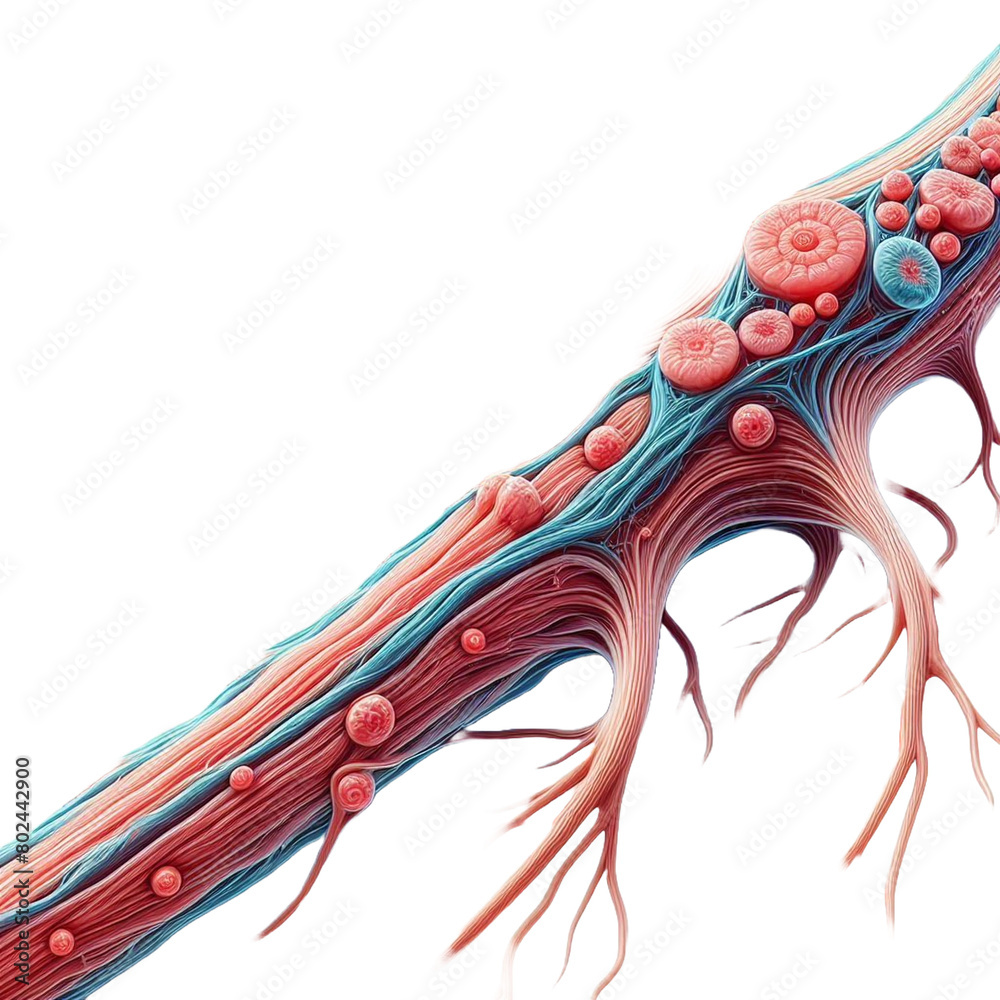 nerve anatomy of molecule, nerve vector cartoon illustration isolated ...