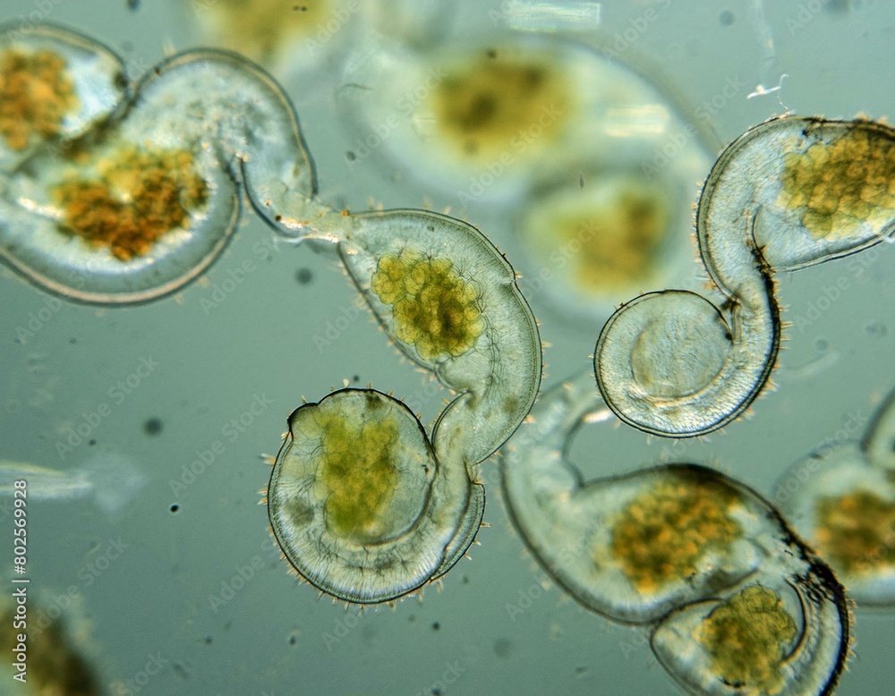 Bacteria under a microscope. 3d rendered illustration of a bacteria ...