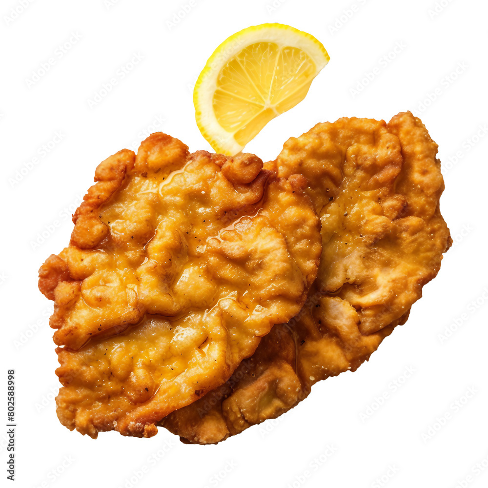 Wiener Schnitzel, transparent background, isolated image, generative AI ...