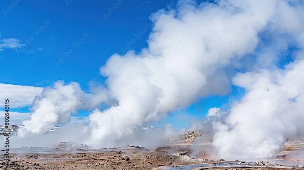 Geysers shoot hot water and steam into the air with great force. The ...