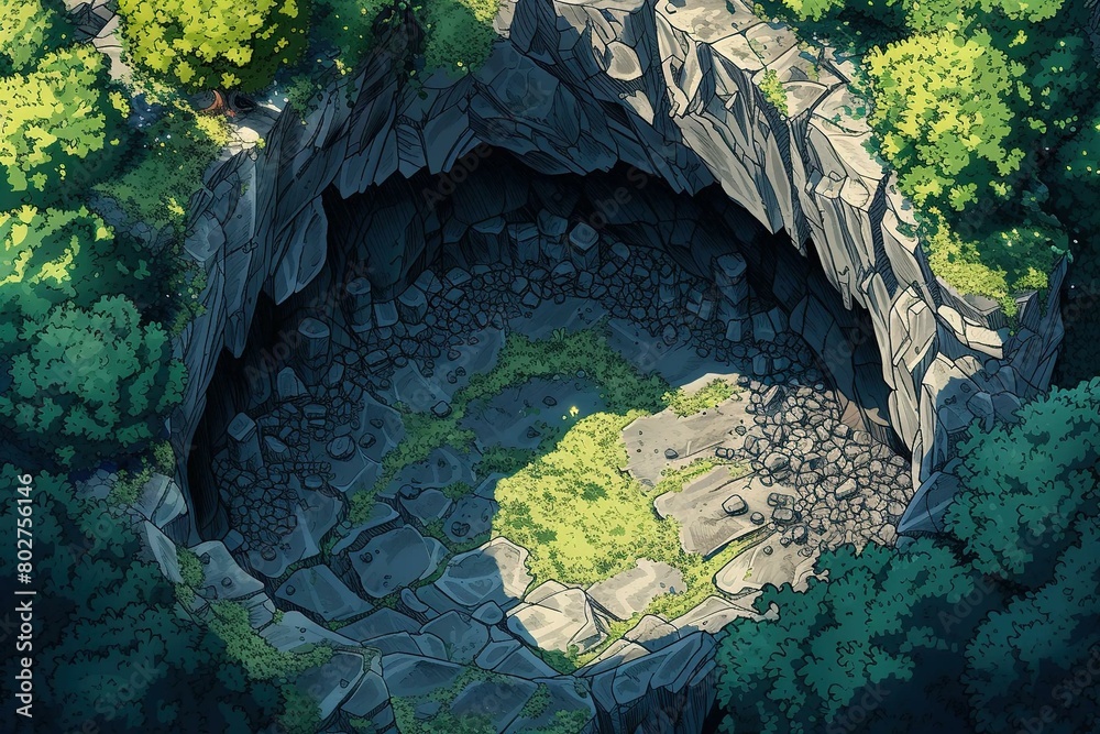 Ilustración de Stock DnD Battlemap Gobelins Cave Battlemap : Detailed ...
