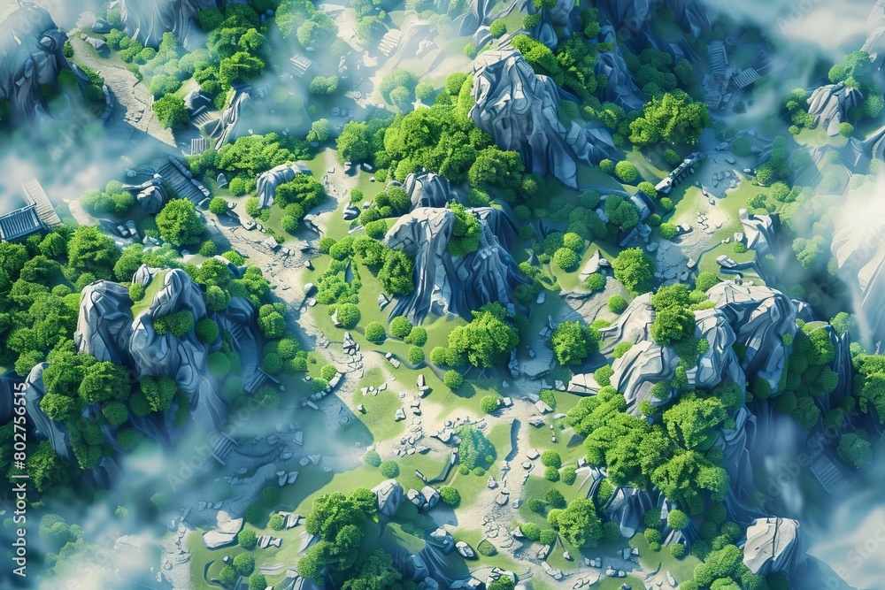 DnD Battlemap Mountain Pass Battlemap Simplified Summary: A detailed ...