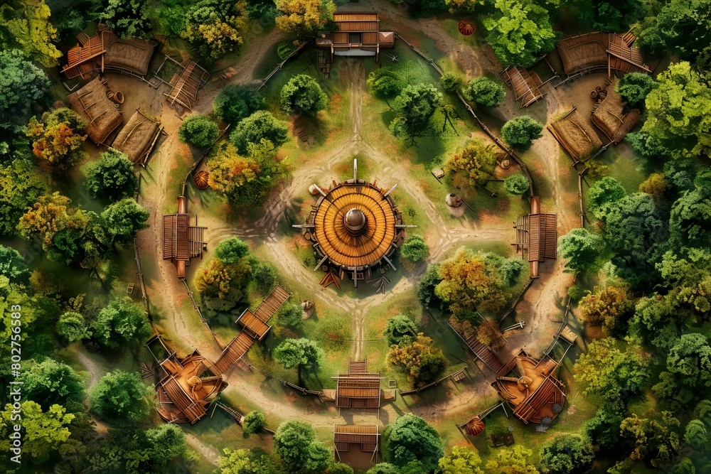 DnD Battlemap Nomad camp battlemap: A detailed campsite for a nomadic ...