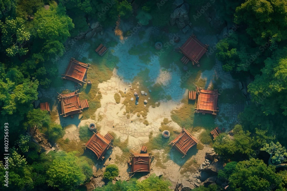 Ilustración de Stock DnD Battlemap Nomad Camp Battlemap - A detailed ...