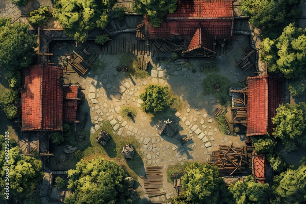 DnD Battlemap Orc Camp Battlemap - A detailed visual representation of ...