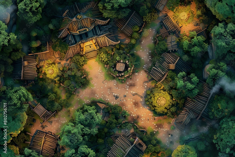 DnD Battlemap Orc camp battle map style. Stock Illustration | Adobe Stock