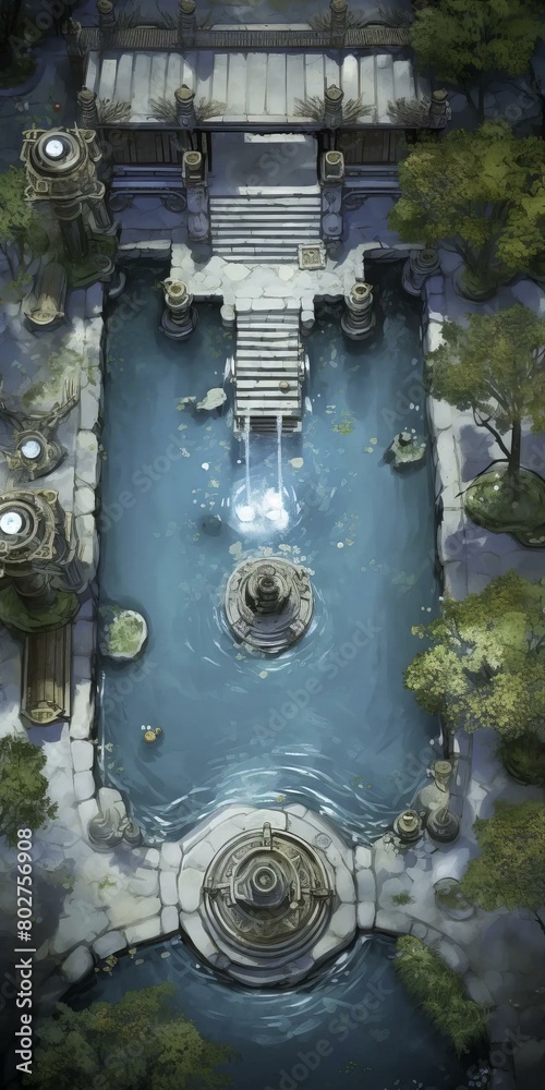 DnD Battlemap Purity's Pool Pavilion - Sujet : Résumé : Beautiful ...