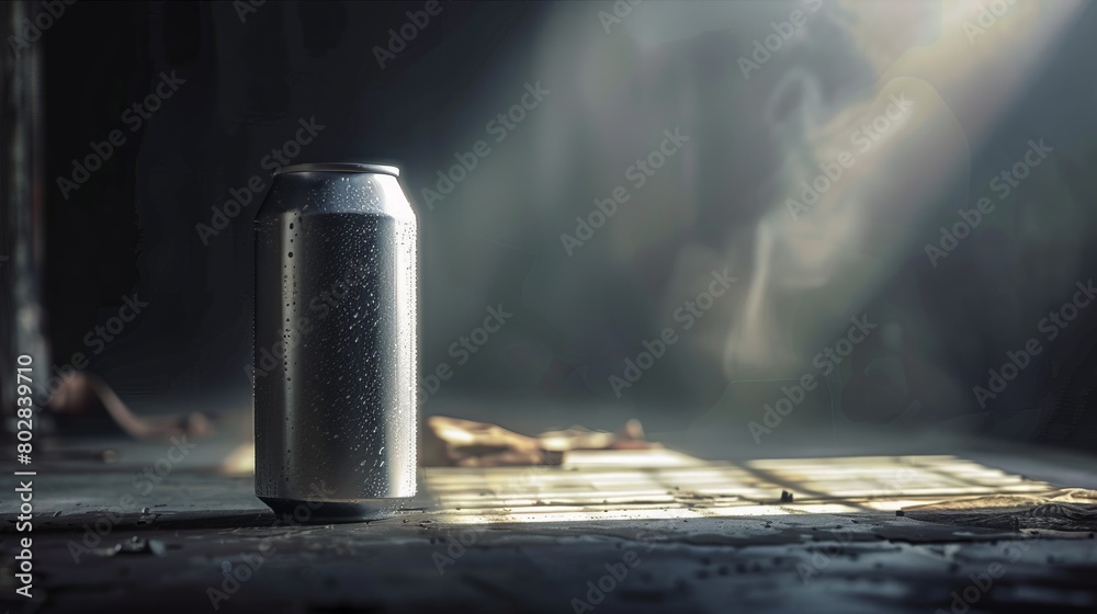 Blank aluminum can bottle mockup template for label, with soft lighting ... Blank aluminum can bottle mockup template for label, with soft lighting ...