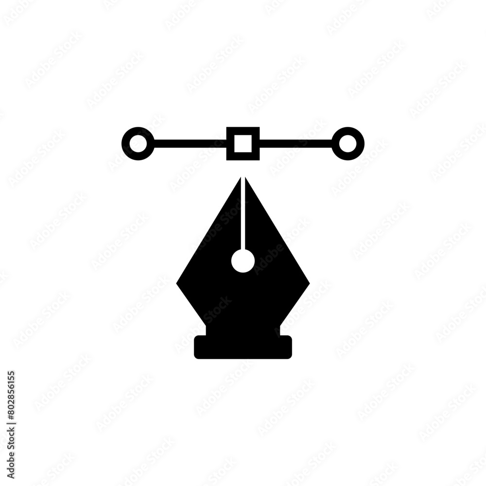 Pen Drawing flat vector icon. Simple solid symbol isolated on white ...