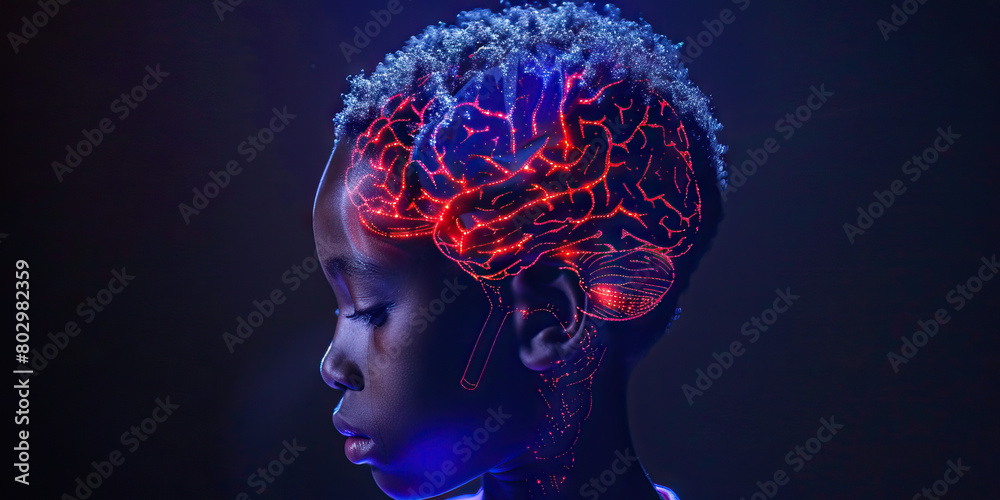 Ilustración de Stock Neurodevelopmental Disorder: The Brain ...