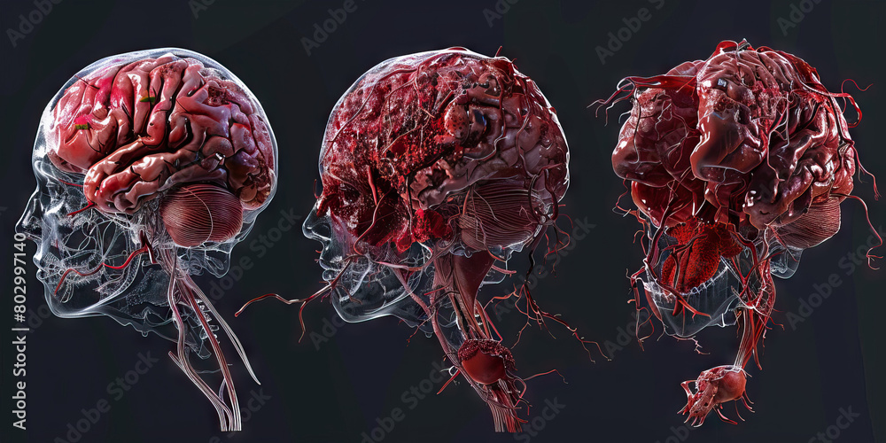 Stock-Illustration „CADASIL (Cerebral Autosomal Dominant Arteriopathy ...