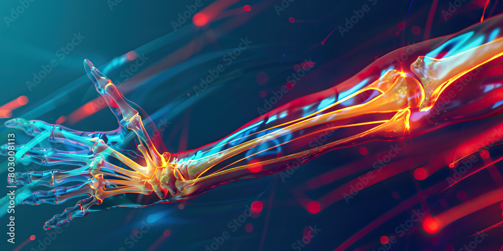 Stock-Illustration „Humerus Fracture: The Arm Pain and Limited Range of ...