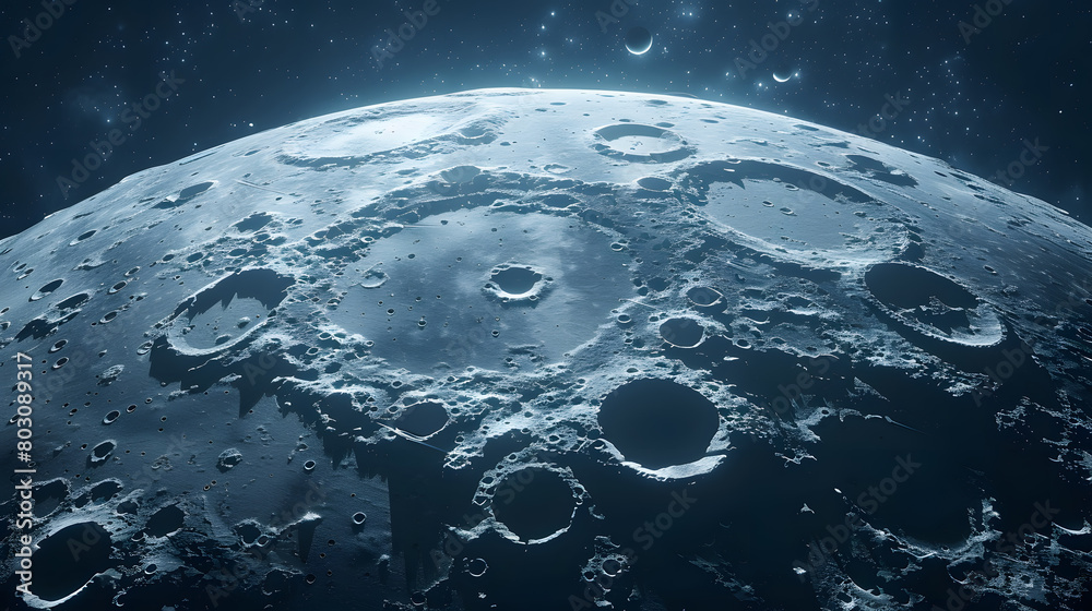 Extremely detailed Extreme closeup, unreal imagination with Moon, boca ...
