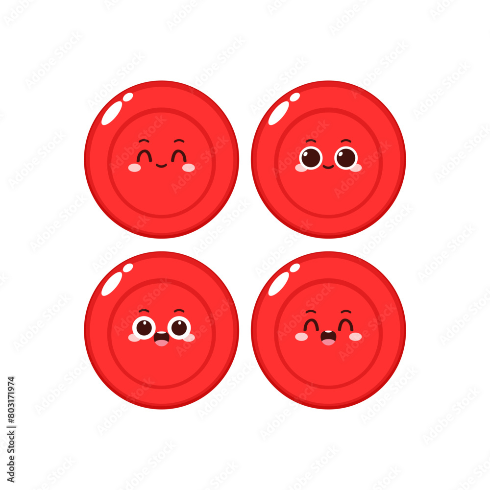 Red Blood Drop Cartoon Character. Vector Illustration Flat Design ...