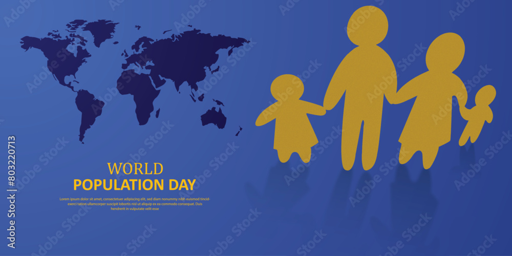 world population background yellow paper cutting peoples and world map ...