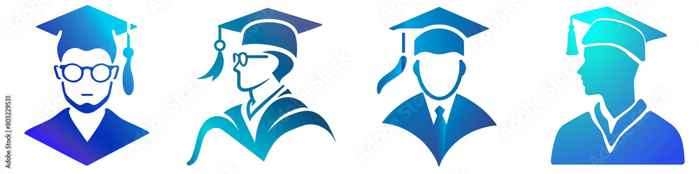 Graduation clipart collection, symbol, logos, icons isolated on ...