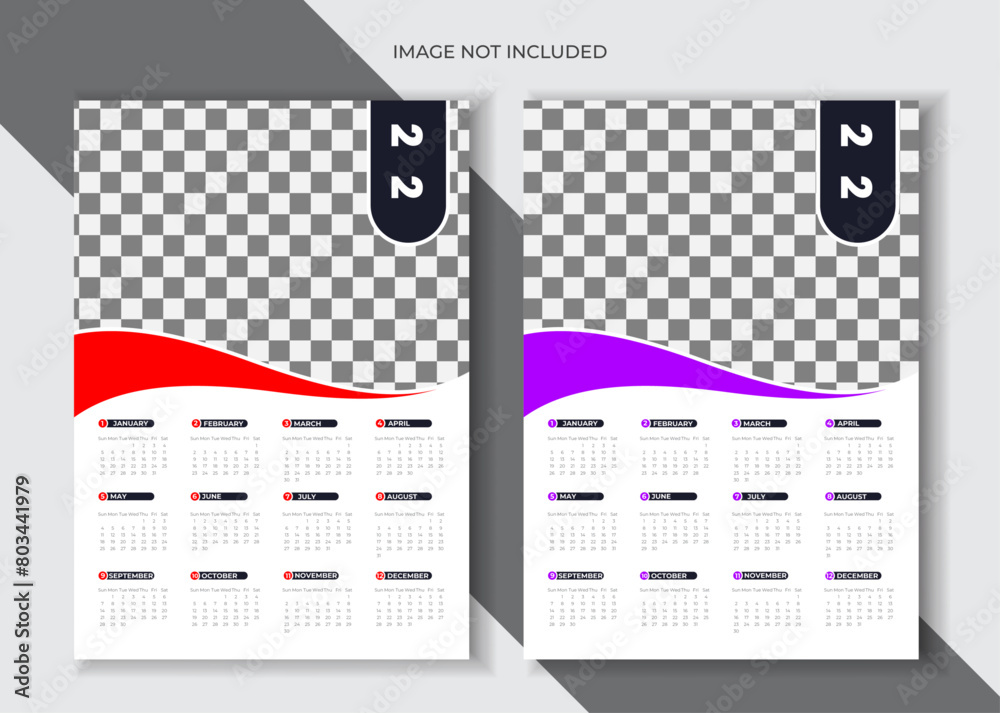 Restaurant Calendar Design 2025 and Food Calendar Design Template Stock ...