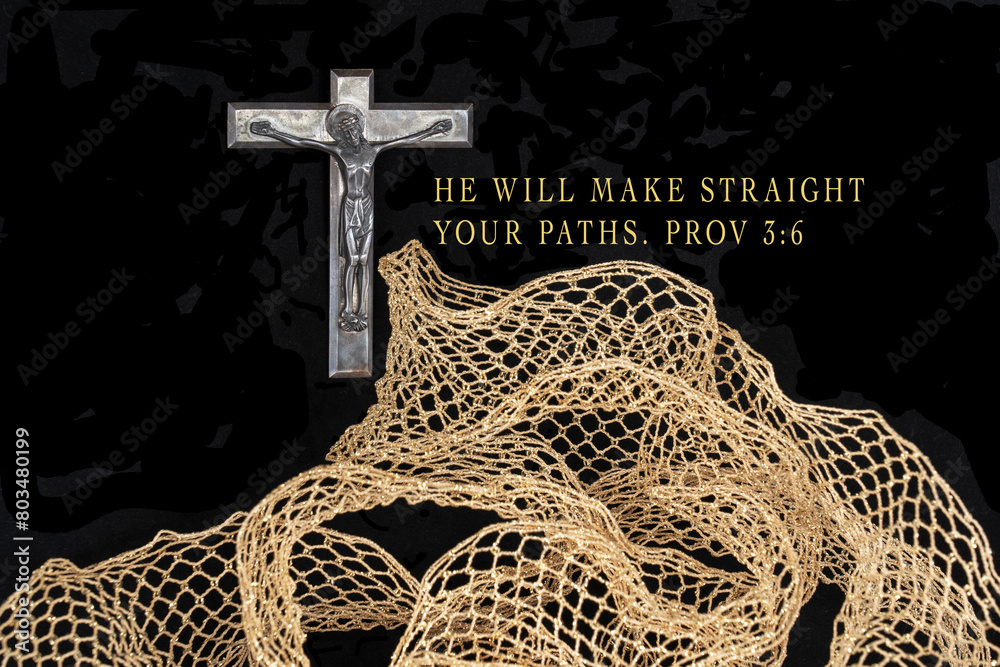 Bible text quote says "He will make straight your paths", Proverbs 3:6 ...