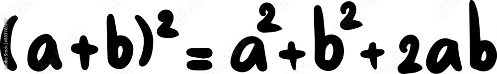 Algebra formulas math handwriting Stock Vector | Adobe Stock