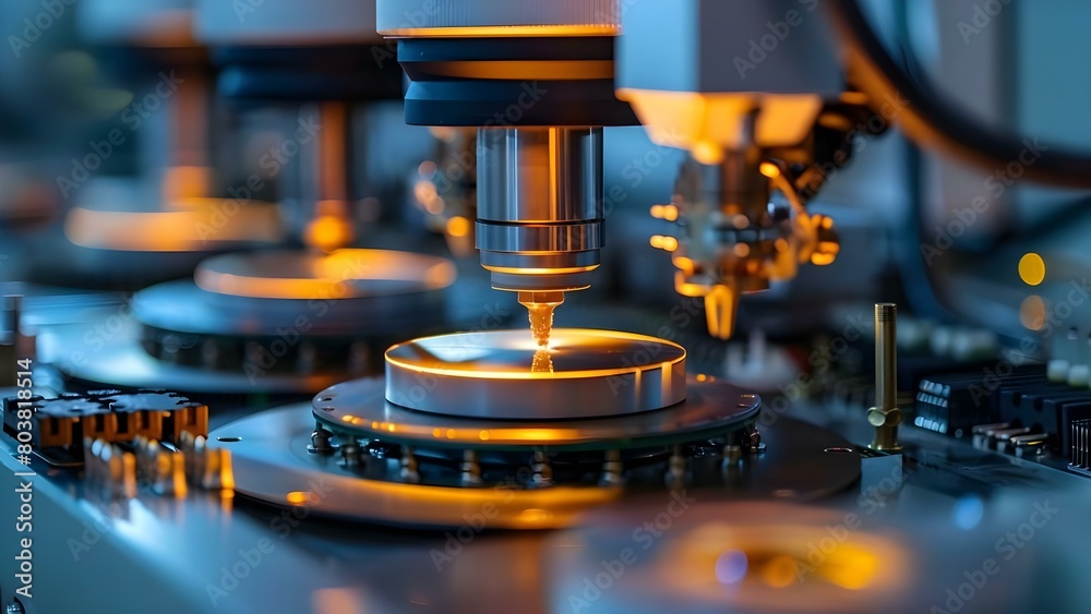 Creating silicon wafers with lithography machines in manufacturing ...