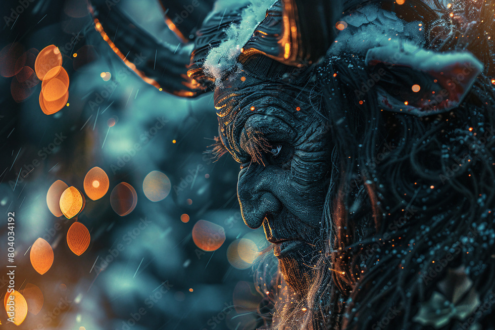 Generated with AI image of terrifying devil in the night demon horror ...