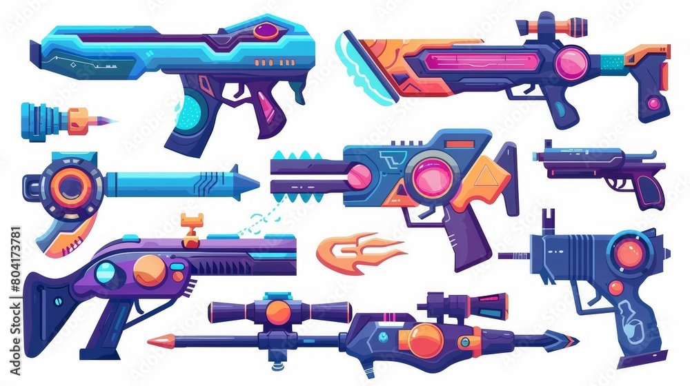 Futuristic alien weapons, futuristic rocket launchers, and futuristic ...