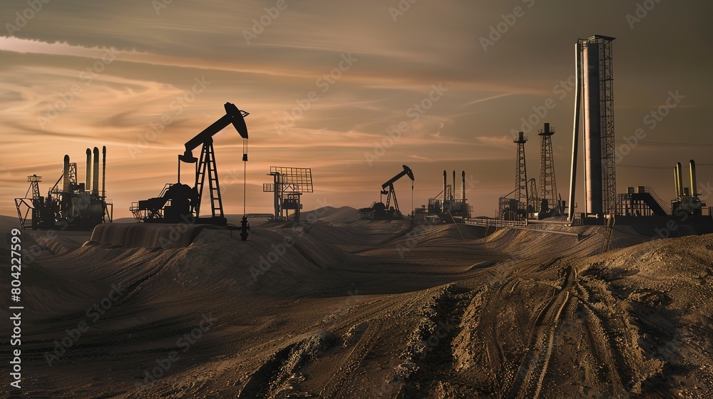 Fossil Fuels: Images of oil rigs, coal mining, natural gas extraction ...