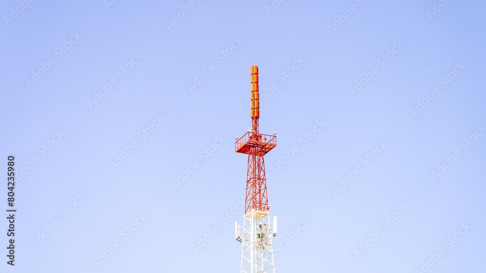 Communication tower close-up. Telecommunications Base Station Tower ...