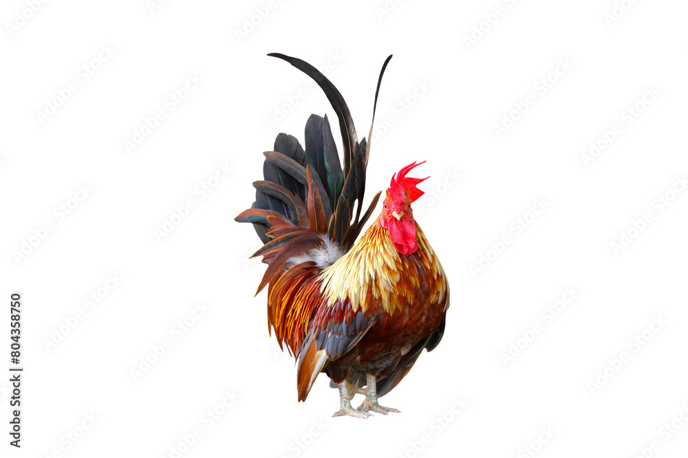 Bantam chicken isolated on transparent background png file Stock Photo ...