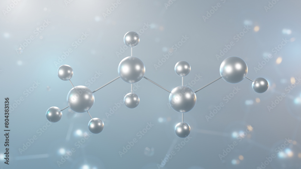 1-propanol molecular structure, 3d model molecule, propanol, structural ...