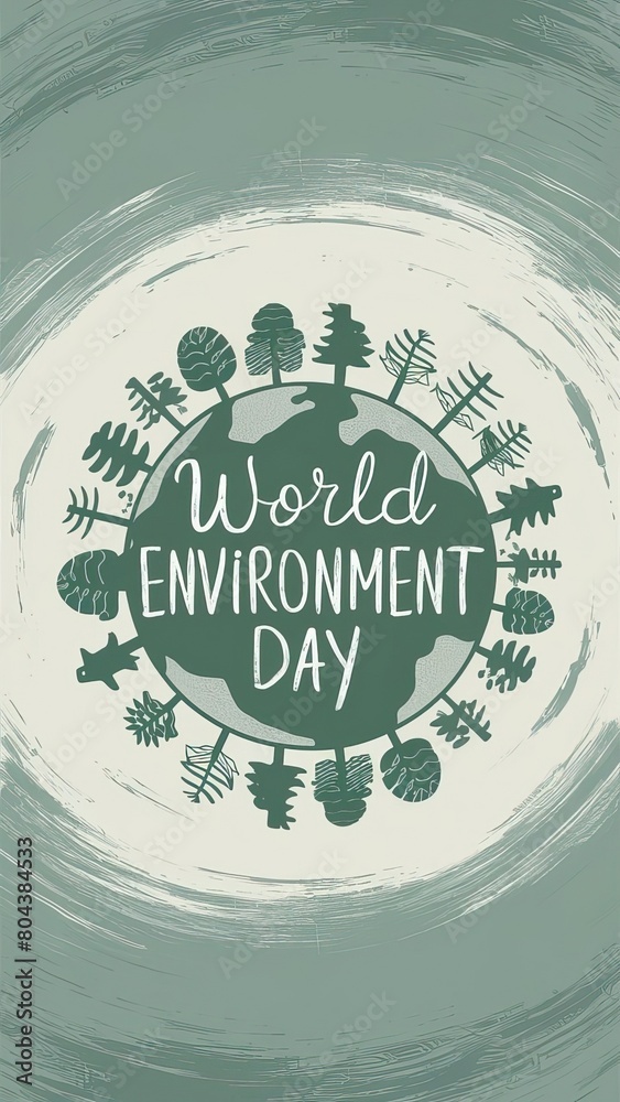 Illustration Stock World Environment Day, Social Media Post. and ...
