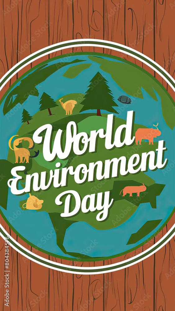 Стоковая иллюстрация «World Environment Day, Social Media Post. and ...