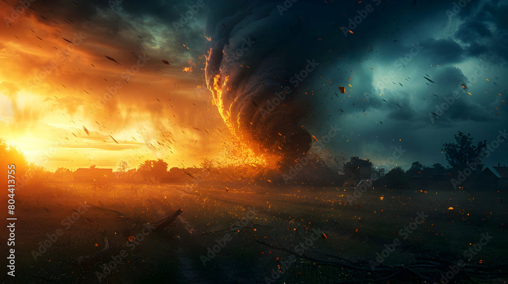 Global Warming: Photo Real Tornado Trace Reflecting Increased Frequency ...