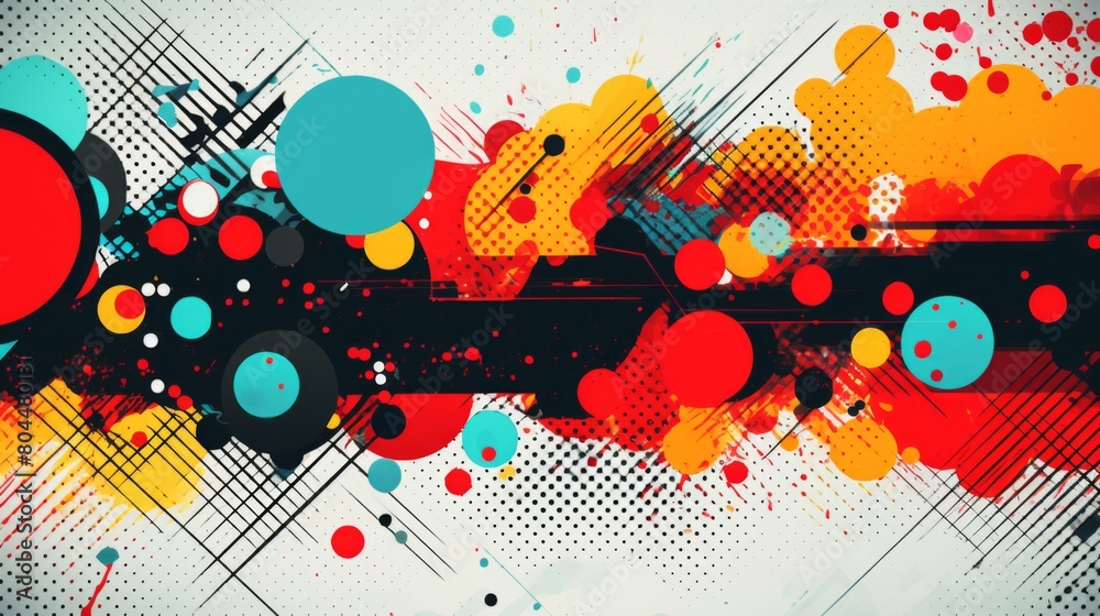A vibrant abstract background featuring a playful dance of colorful ...