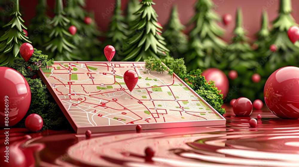 Community organizer designing a local resource map showing locations of ...