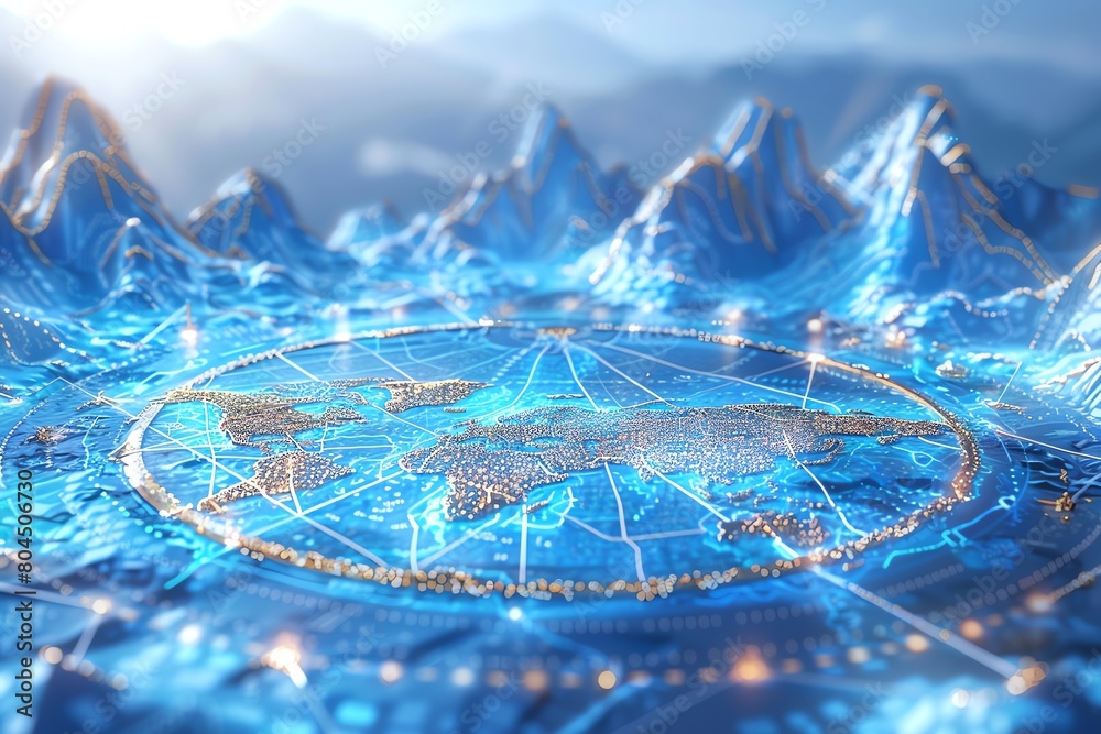 Game developer outlining a game world map with zones for adventure ...