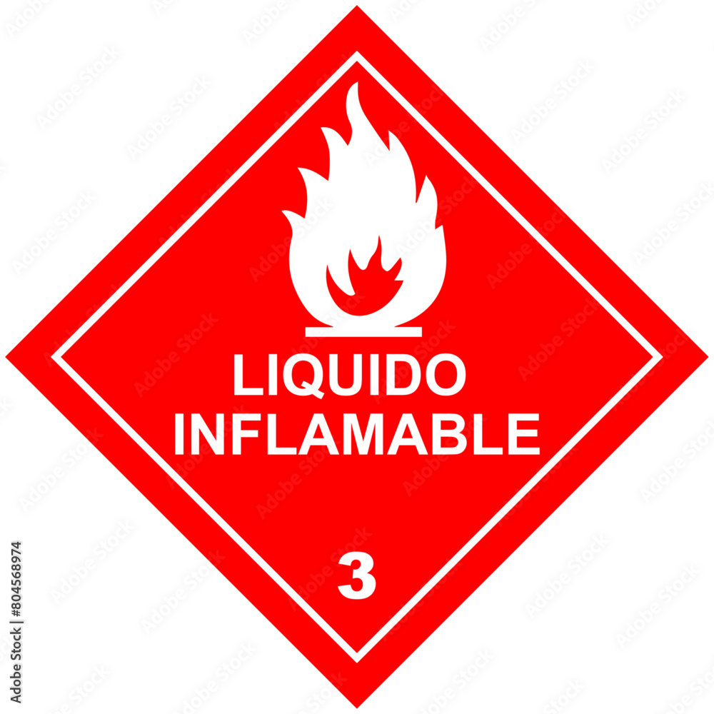 Vector de Stock vm3, liquido inflamable, 3, pictograma, vector, imagen ...