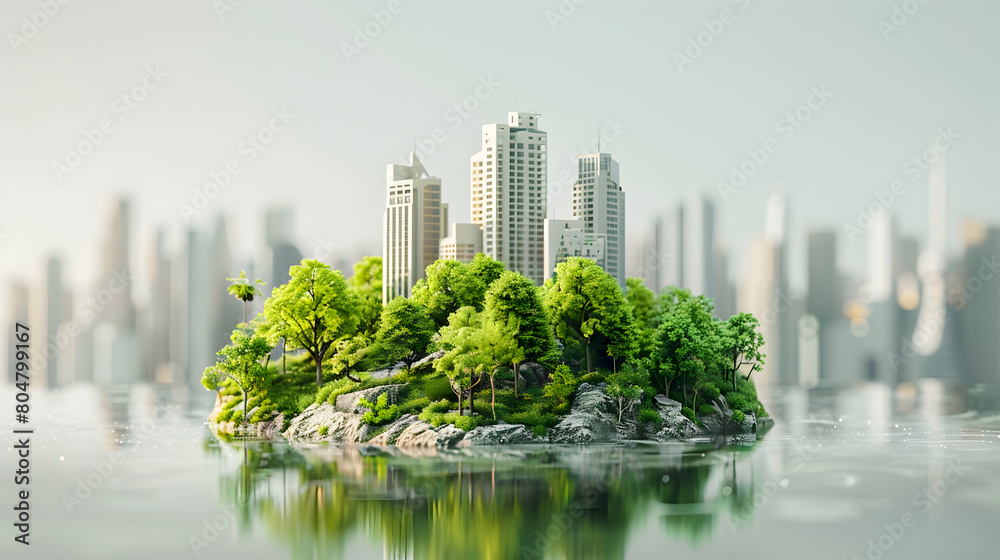 3D Cartoon Icon: Corporate Sustainability Efforts Promoting Eco ...