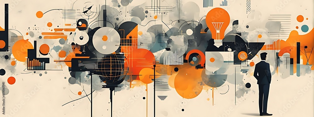 Design art concept abstract contemporary modern background business ...