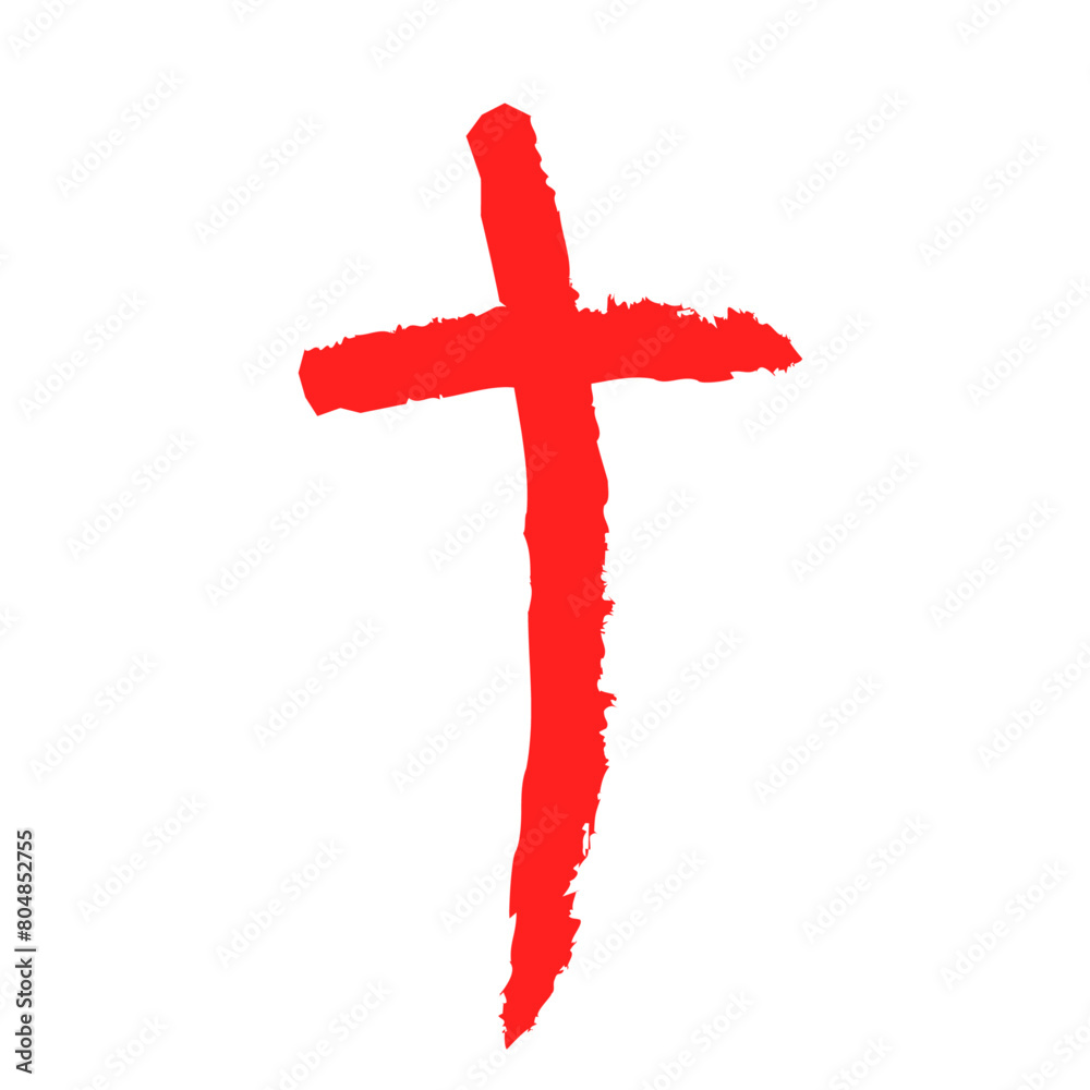 grunge christian cross brush stroke. Hand drawn cross and plus sign ...